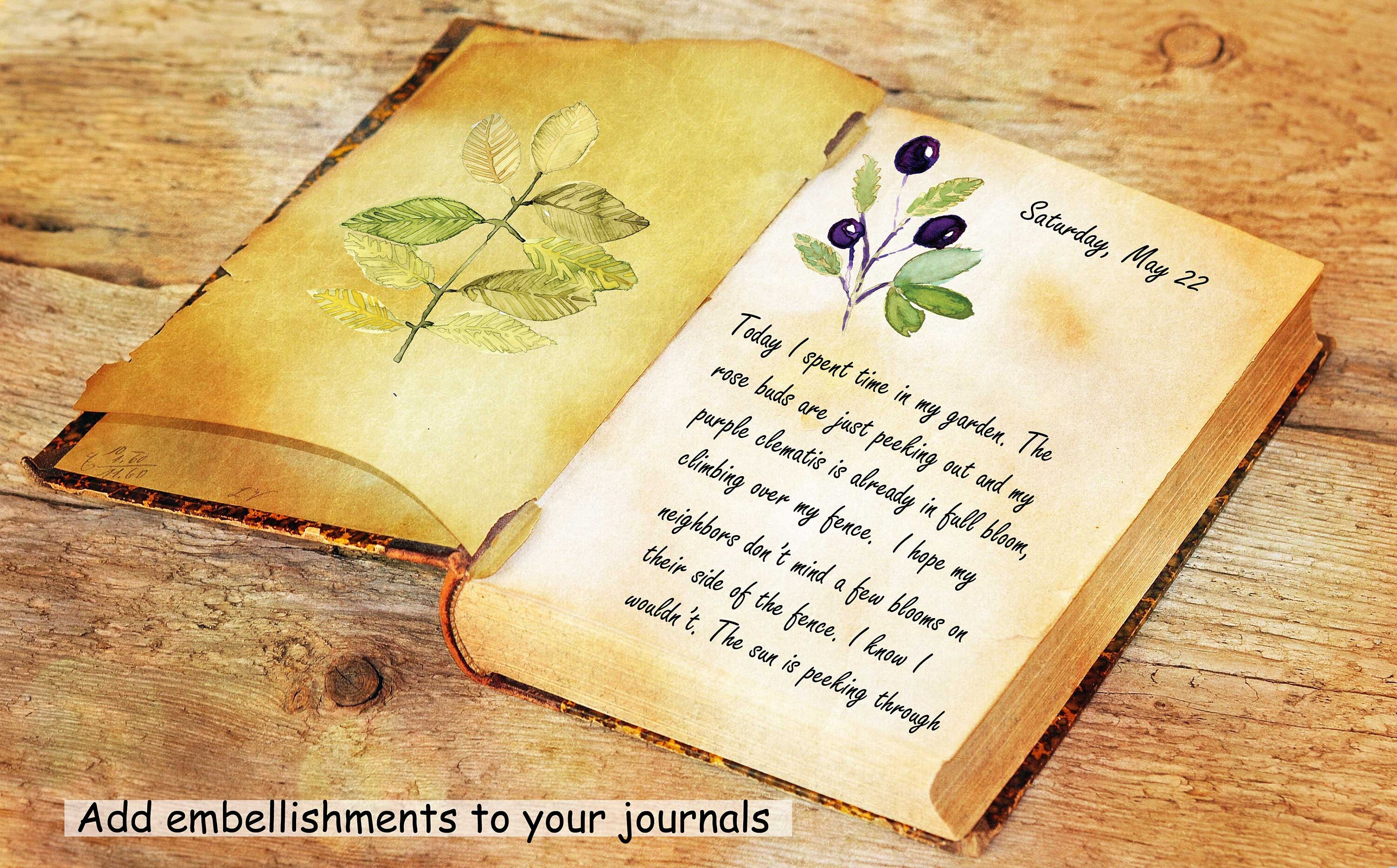 Printable Hand Painted Collage Fodder, Watercolor Fall Leaf ...