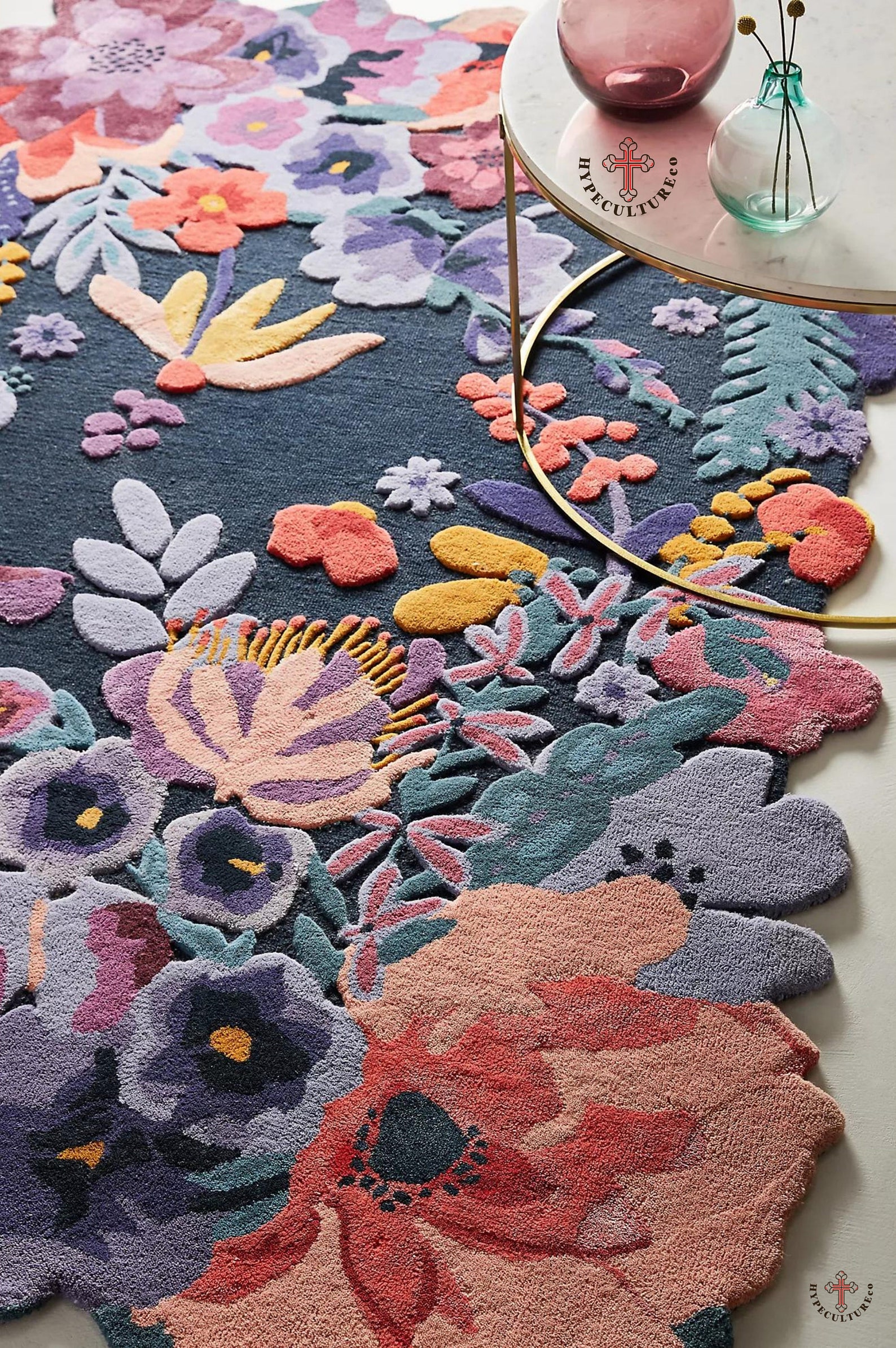 BLOSSOM FLOWER RUG / Handtufted/ Nature Vibes / Kids Rug / - Etsy