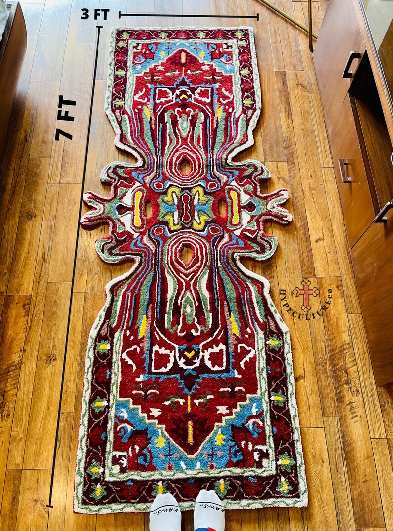 RUNNER PERSIAN MELTING Rug / Handtufted / Christmas Gift / 3D | Etsy