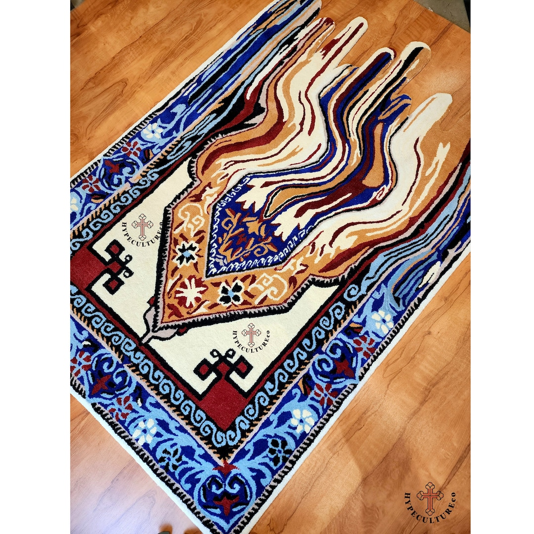 NEW MODERN MELTING Rug/handtufted in Pure Wool/home Decor/house Warming ...