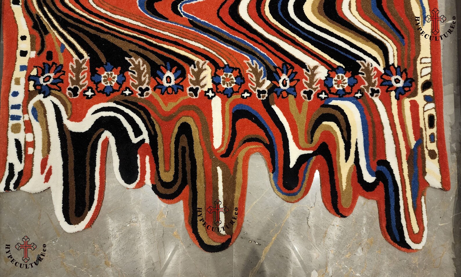 XXL RED PERSIAN Melting Rug / Persian Rug / Melting Design / - Etsy