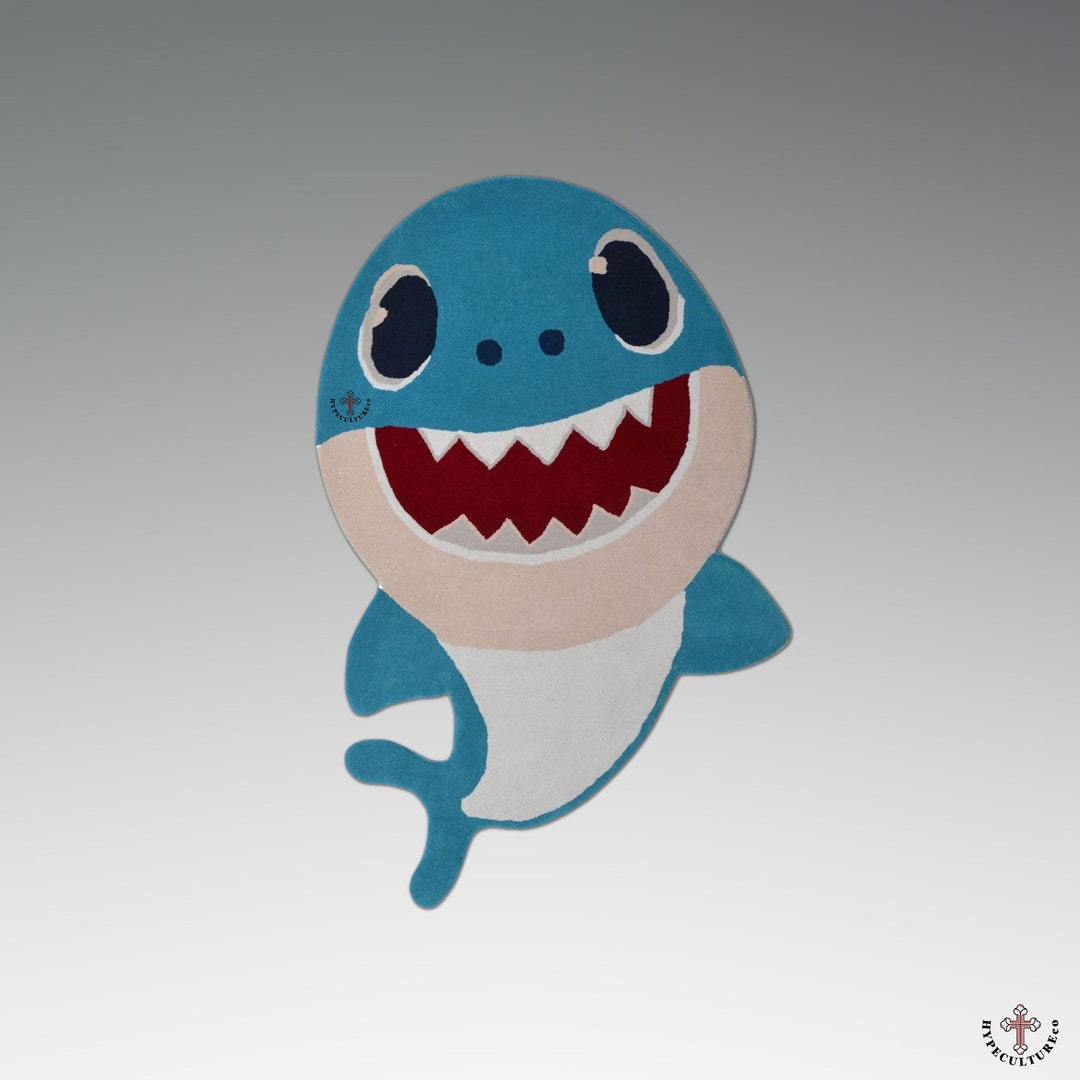 BABY SHARK RUG / Kids Friendly Material / Handtufted / Natural ...
