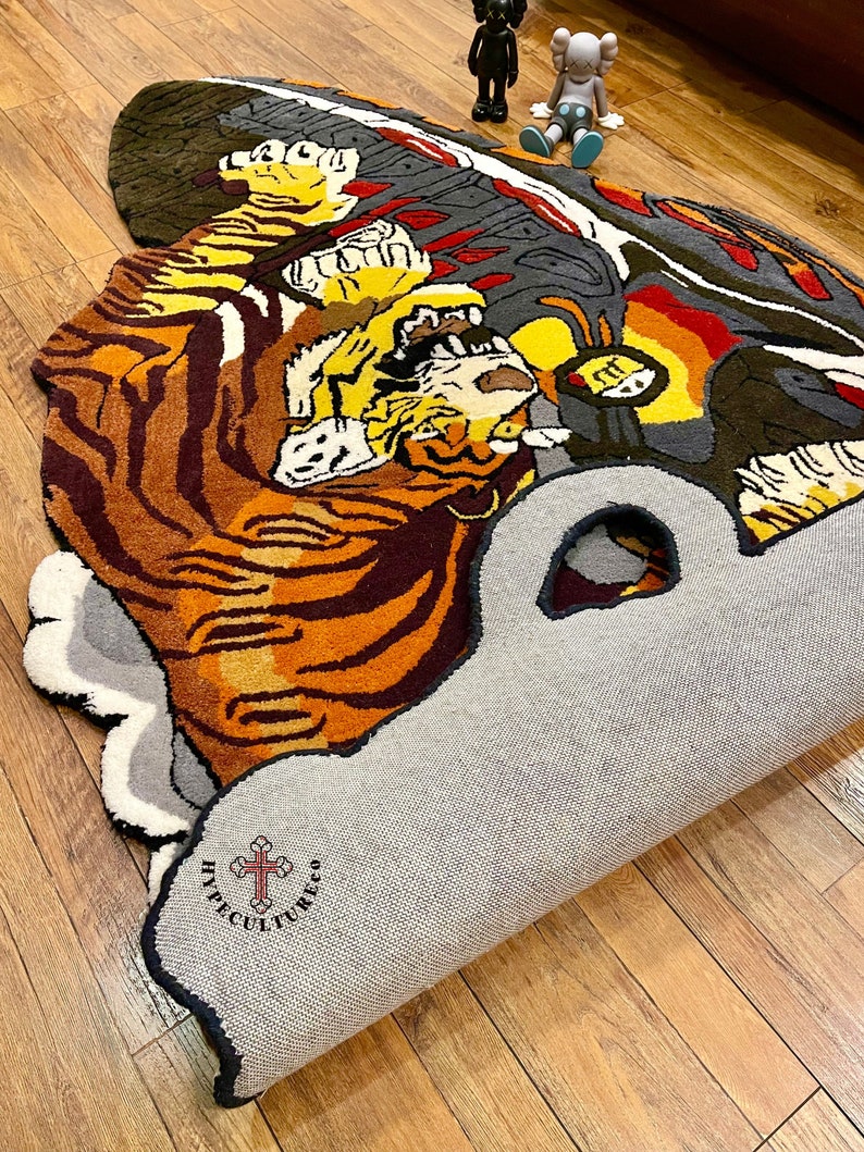 TIGER SNEAKER RUG / Hypebeast Rug / Sneaker Rug / Valentines | Etsy