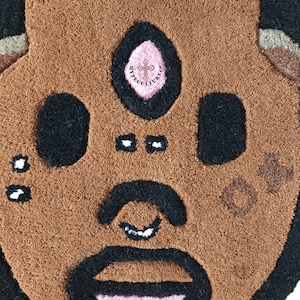 PINK RAPPER RUG / Hypebeast Rug / Handtufted in Pure Wool /music Studio ...