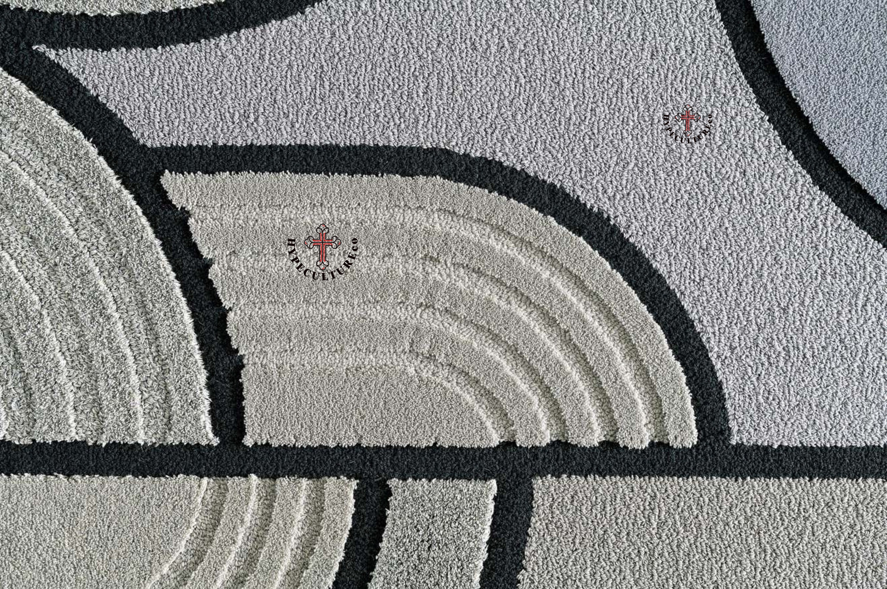 NEW 2023 GREY Atomic Rug / Shades of Grey / Handmade Item / - Etsy