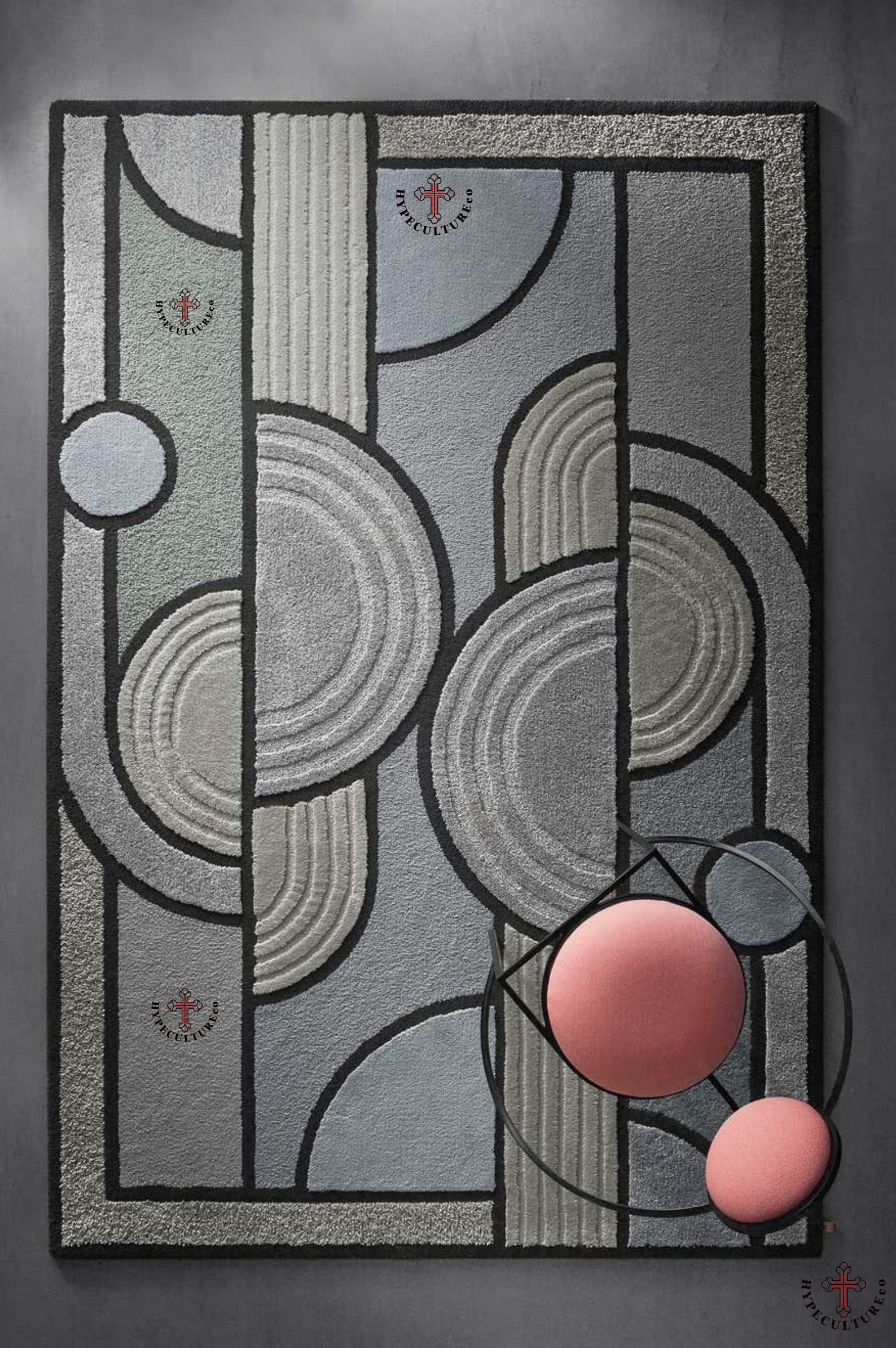 NEW 2023 GREY Atomic Rug / Shades of Grey / Handmade Item / - Etsy