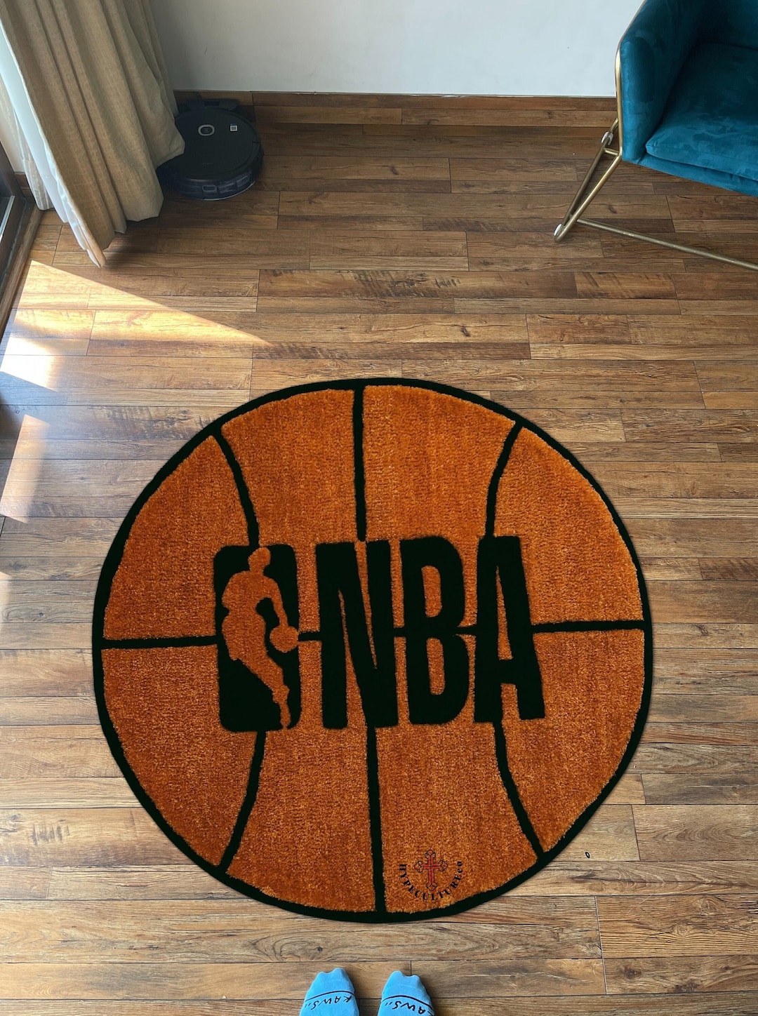 ROUND NBA RUG / Hypebeast Rug/ Basketball Fans / Nba Carpet / Round ...
