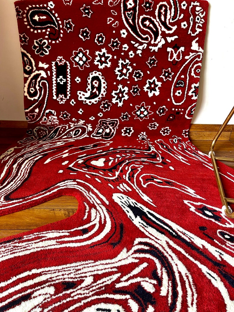 RED PERSIAN MELTING Rug / Wall Hanging / Home Decor / Hand - Etsy