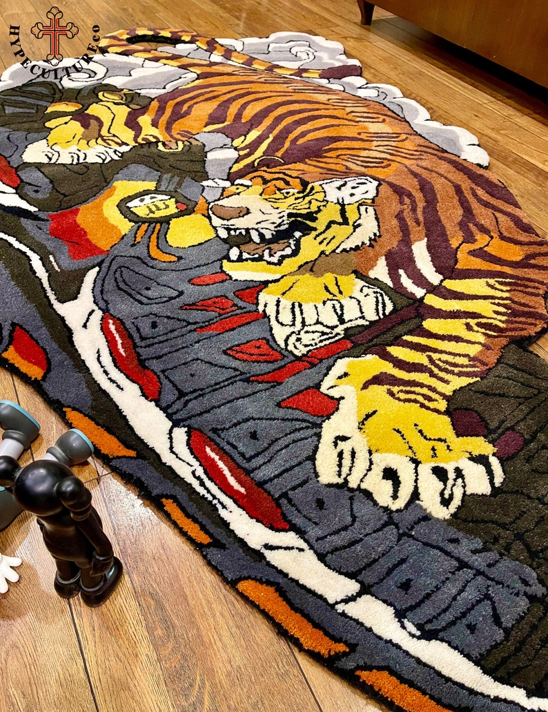 TIGER SNEAKER RUG / Hypebeast Rug / Sneaker Rug / Valentines | Etsy