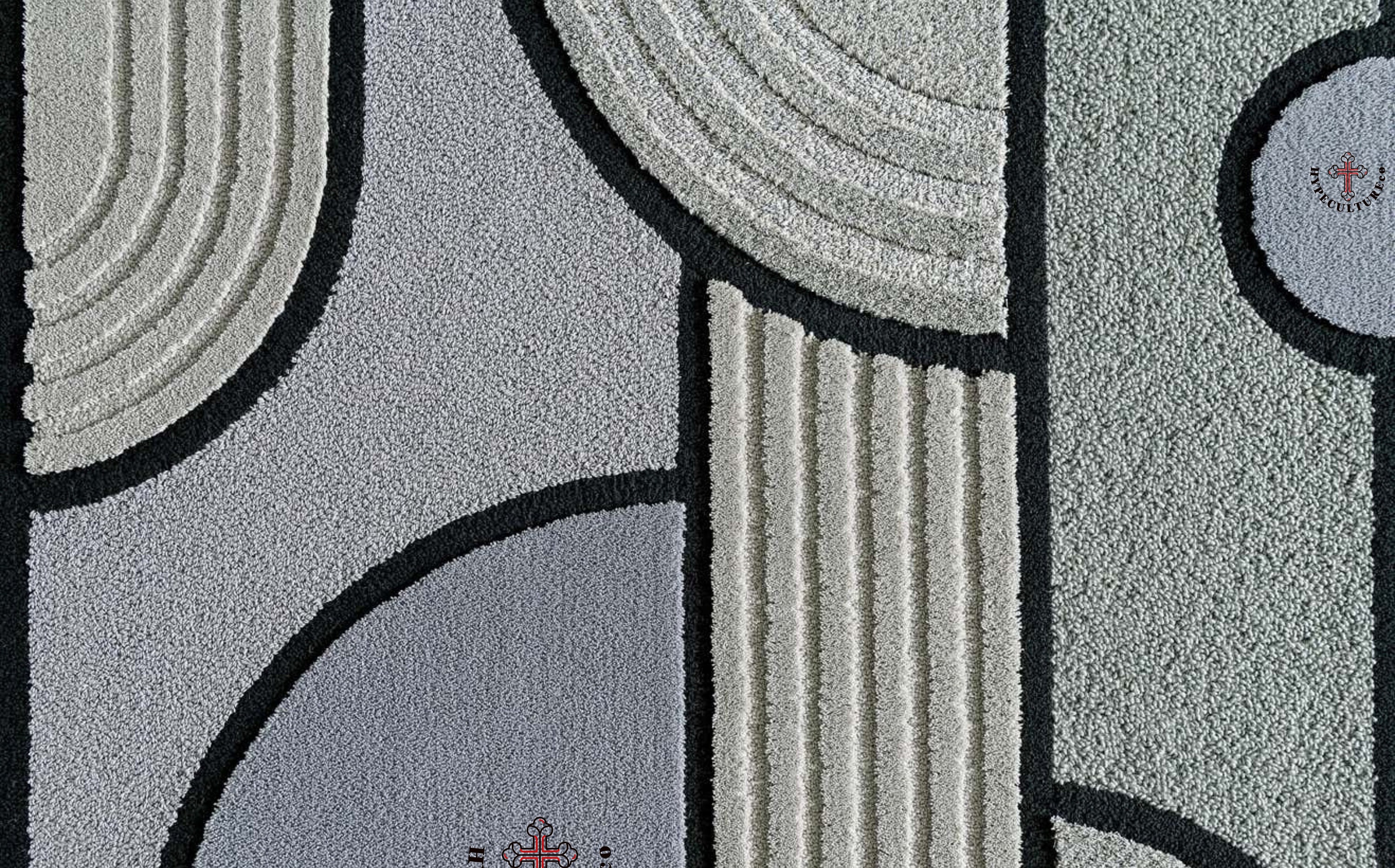 NEW 2023 GREY Atomic Rug / Shades of Grey / Handmade Item / - Etsy