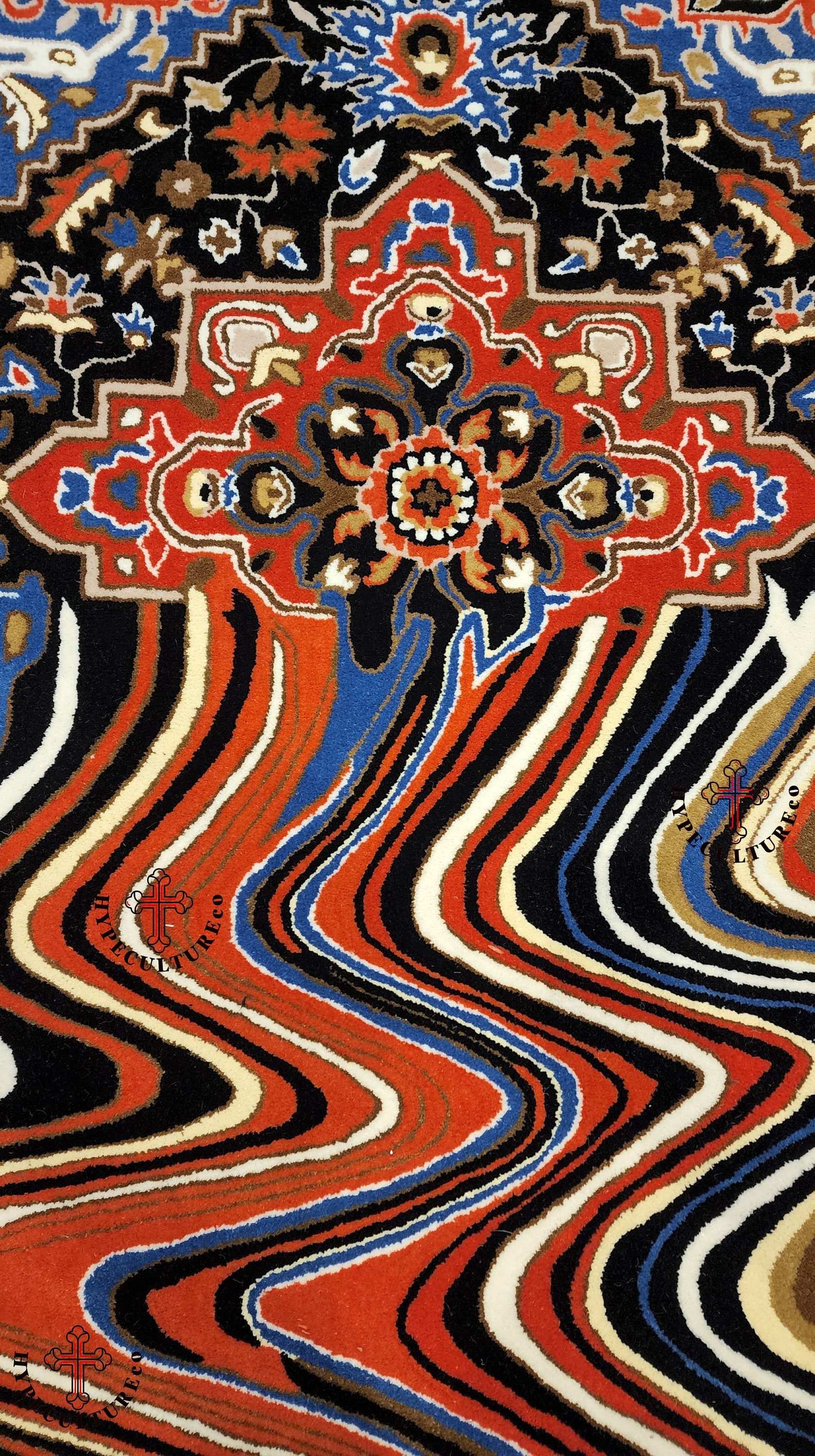 XXL RED PERSIAN Melting Rug / Persian Rug / Melting Design / - Etsy