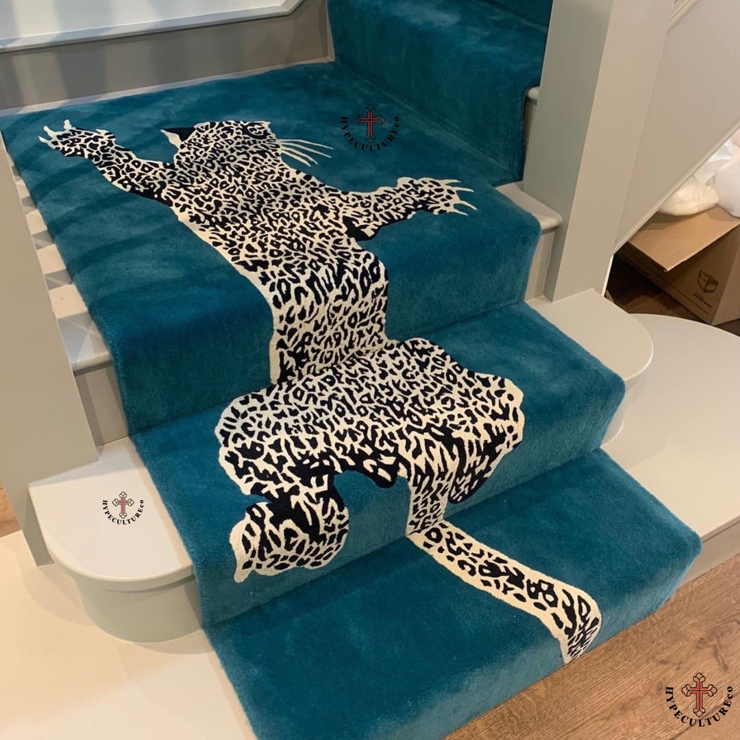 PREMIUM STAIRS CHEETAH Rug / Long Stairs Carpet /handtufted Rug/premium ...