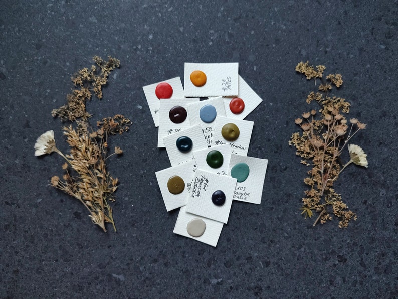 Handmade Watercolour Dot Card Letter Colour Samples in an - Etsy