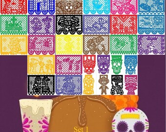 Authentic Mexican Papel Picado Handmade Tonala Day of the Dead Banner 5 ...