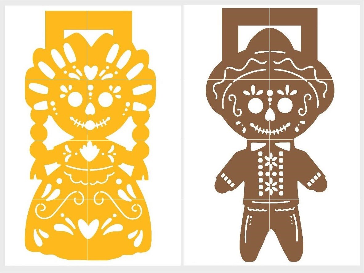 Papel picado clip art set-clip art arte popular Mexicano Día - Etsy México