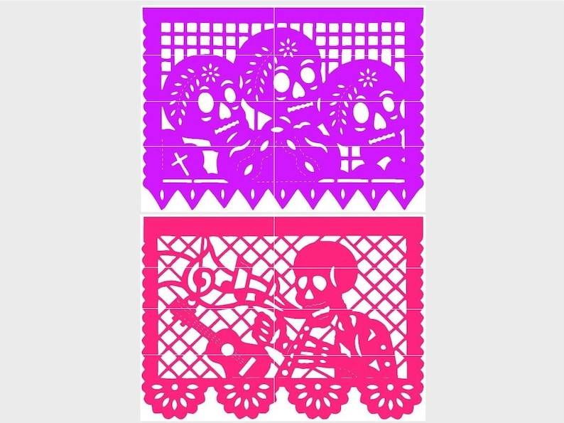 Papel Picado Clip Art Set-clip Art Arte Popular Mexicano Día - Etsy