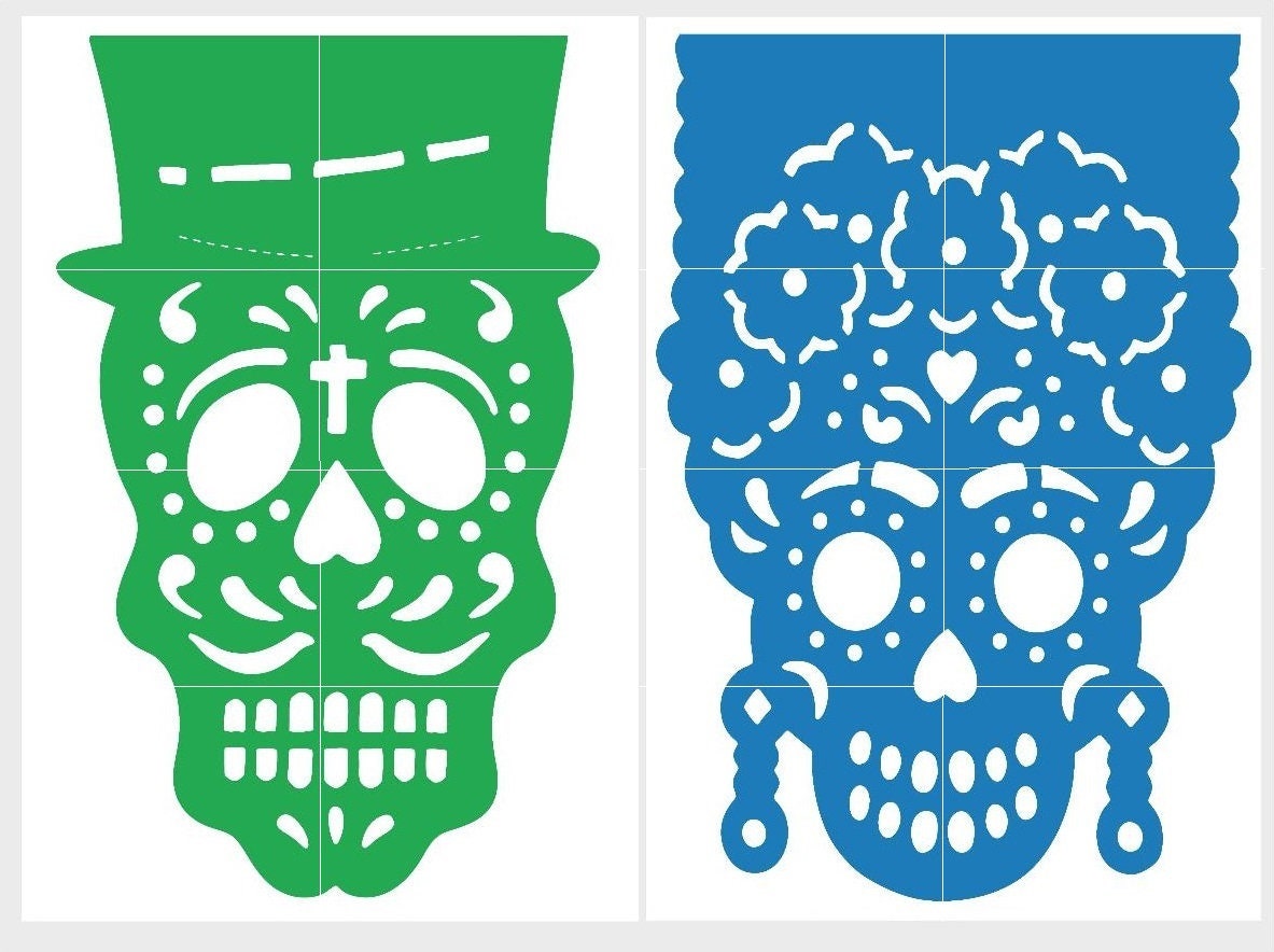 Papel picado clip art set-clip art, arte popular Mexicano, Día de ...