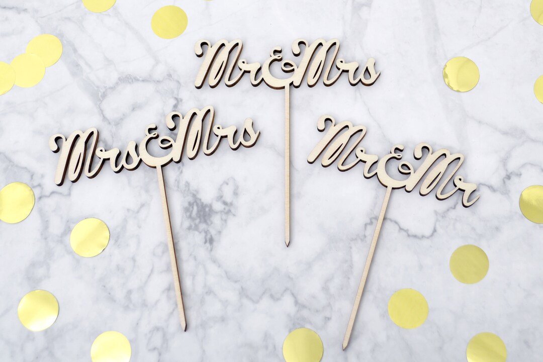 Cake Topper / Cake Pike for the Wedding / Wedding Cake Lettering mr Mrs ...