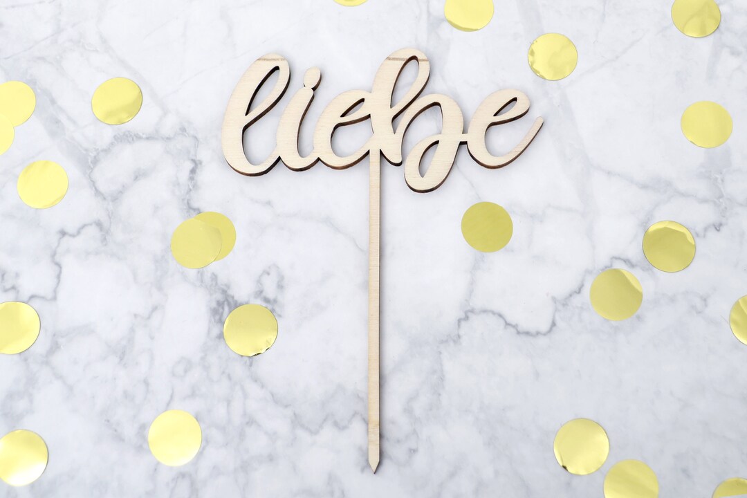 Cake Topper / Cake Pike for the Wedding / Wedding Cake Lettering love ...