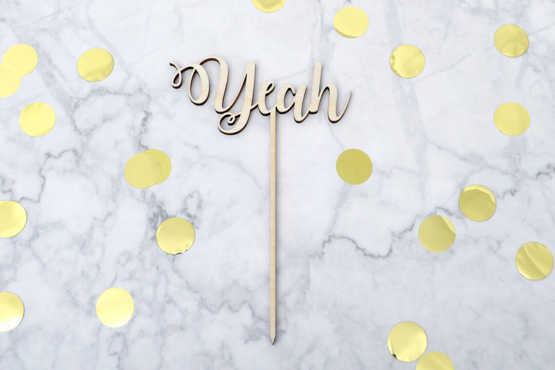 Cake Topper / Cake Pike for the Wedding / Wedding Cake Lettering yes - Etsy