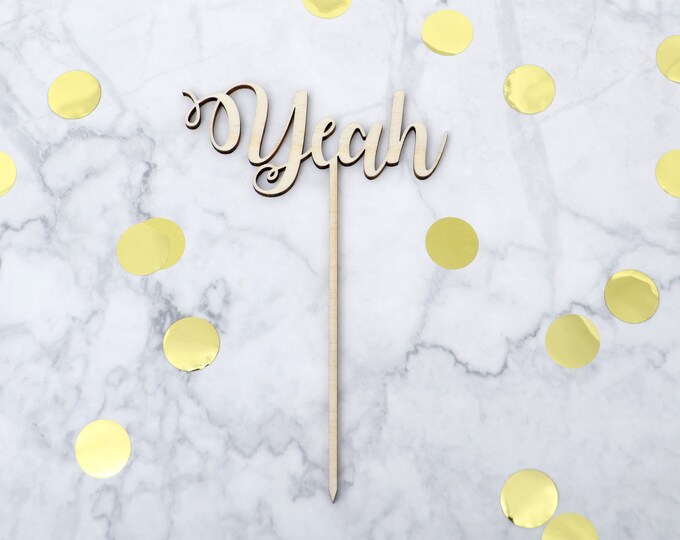 Cake Topper / Cake Pike for the Wedding / Wedding Cake – Lettering "yes ...