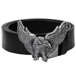 Falari Men's Alligator Crocodile Bull Eagle Tiger Buckle Belt Full ...