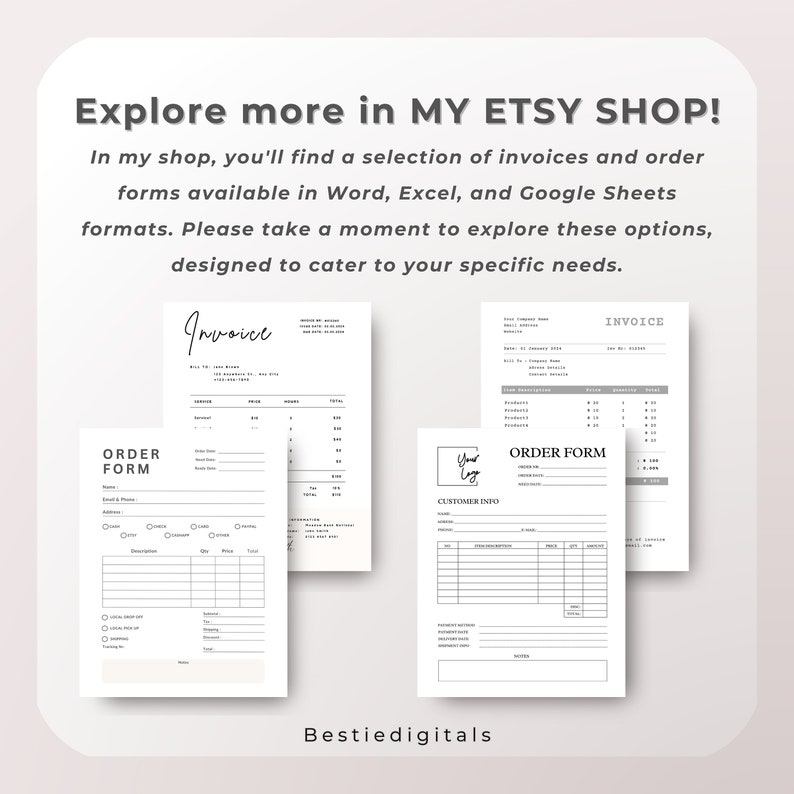 Invoice Template | Modern and Professional Invoice | Microsoft EXCEL ...