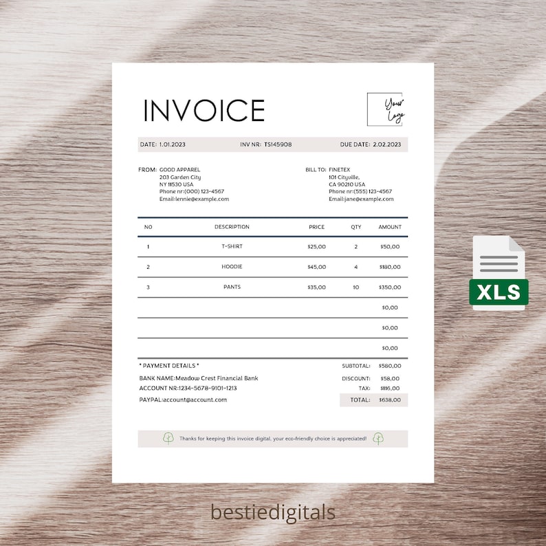 Invoice Template Download, Professional Invoice, Printable Invoice ...