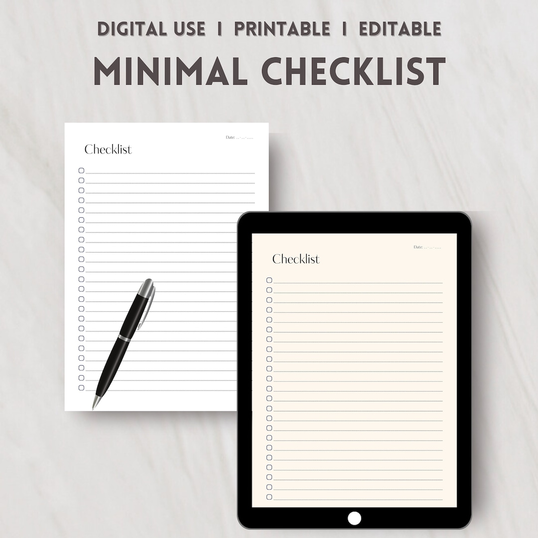 To-do List Digital Planner Template | Printable & Editable PDF, Modern ...