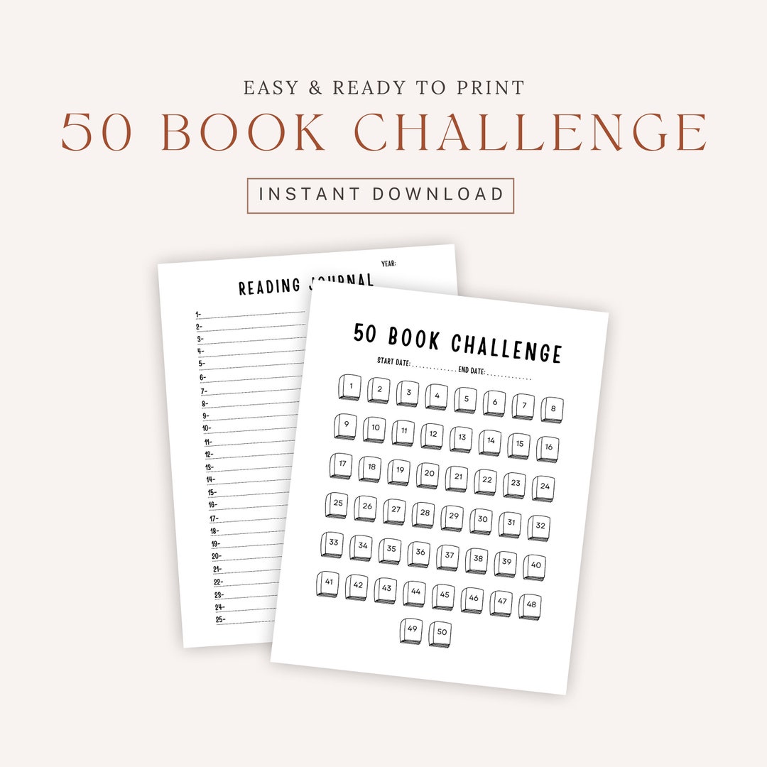 Reading Journal Printable Book Reading Planner Reading Challenge Book ...