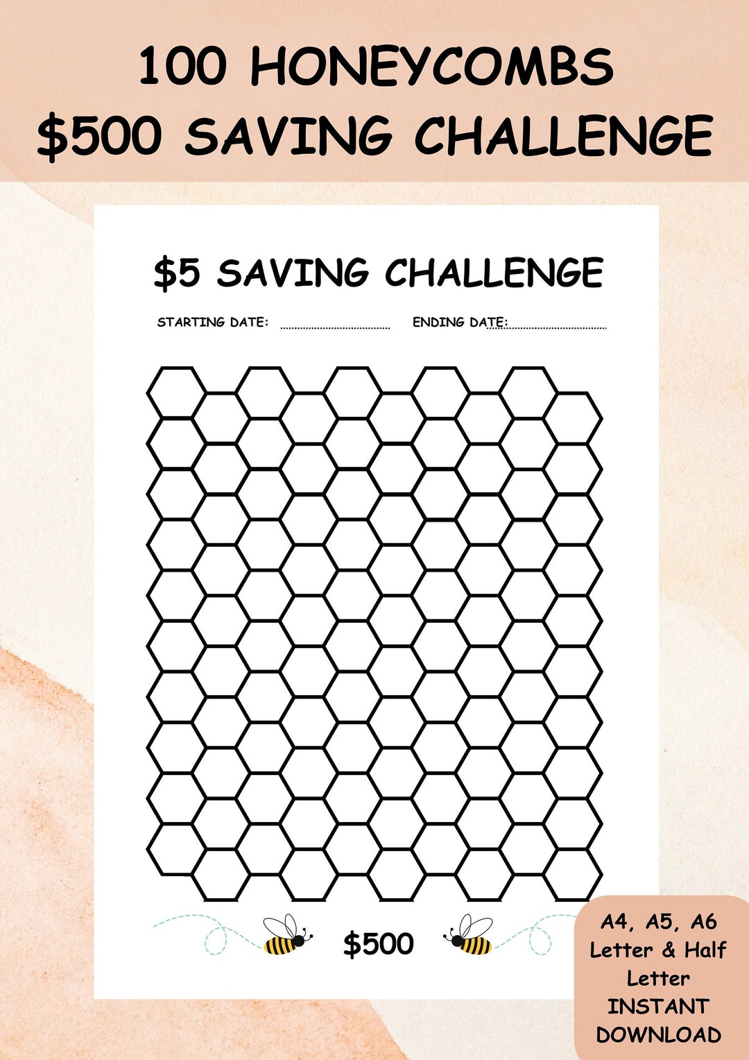 Money Saving Challenge, Savings Tracker Printables, Savings Tracker ...
