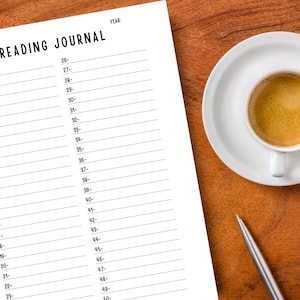 50 Book Challenge Tracker: Printable Reading Journal (digital Download ...