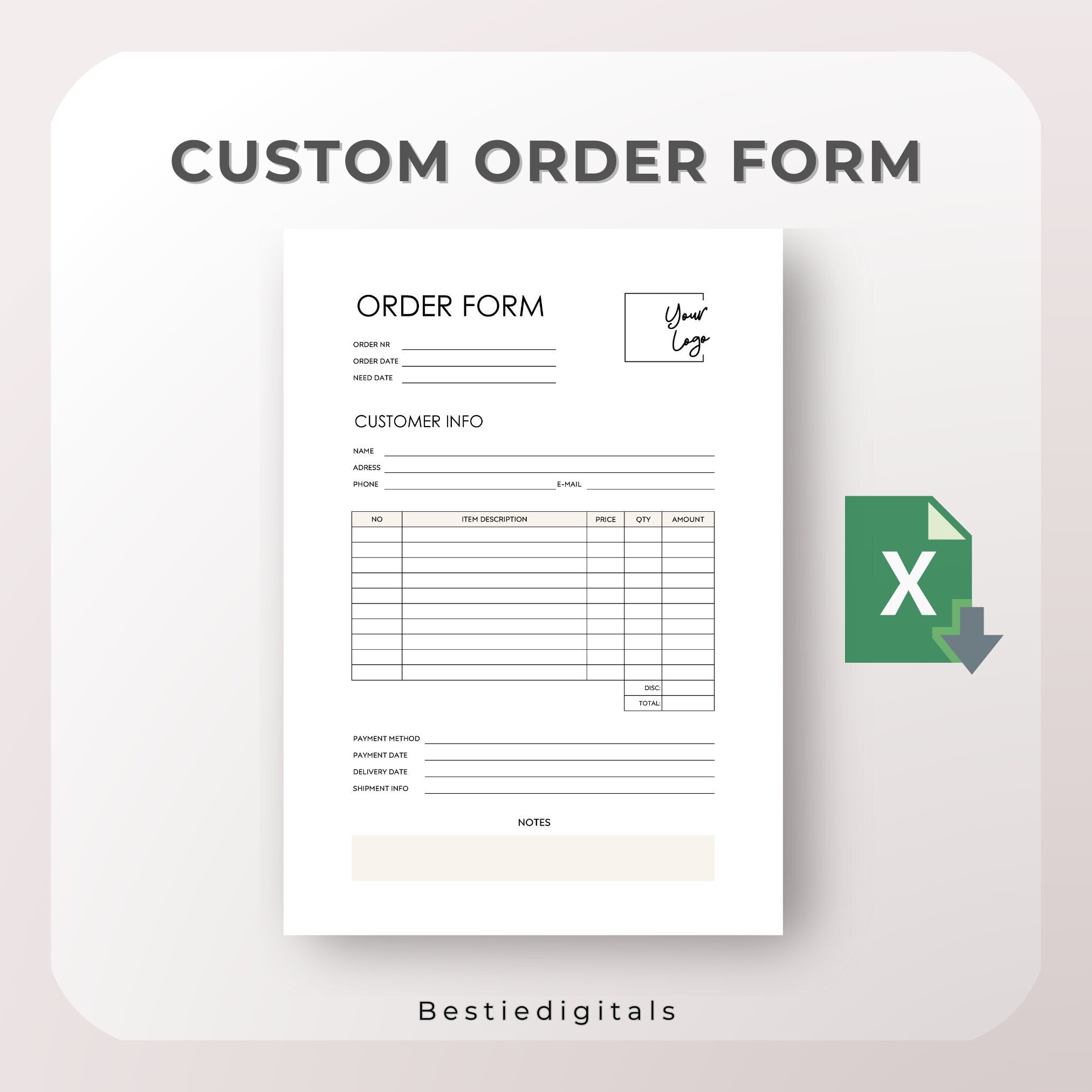 Order Form Template | Modern and Professional Order Form | Microsoft ...
