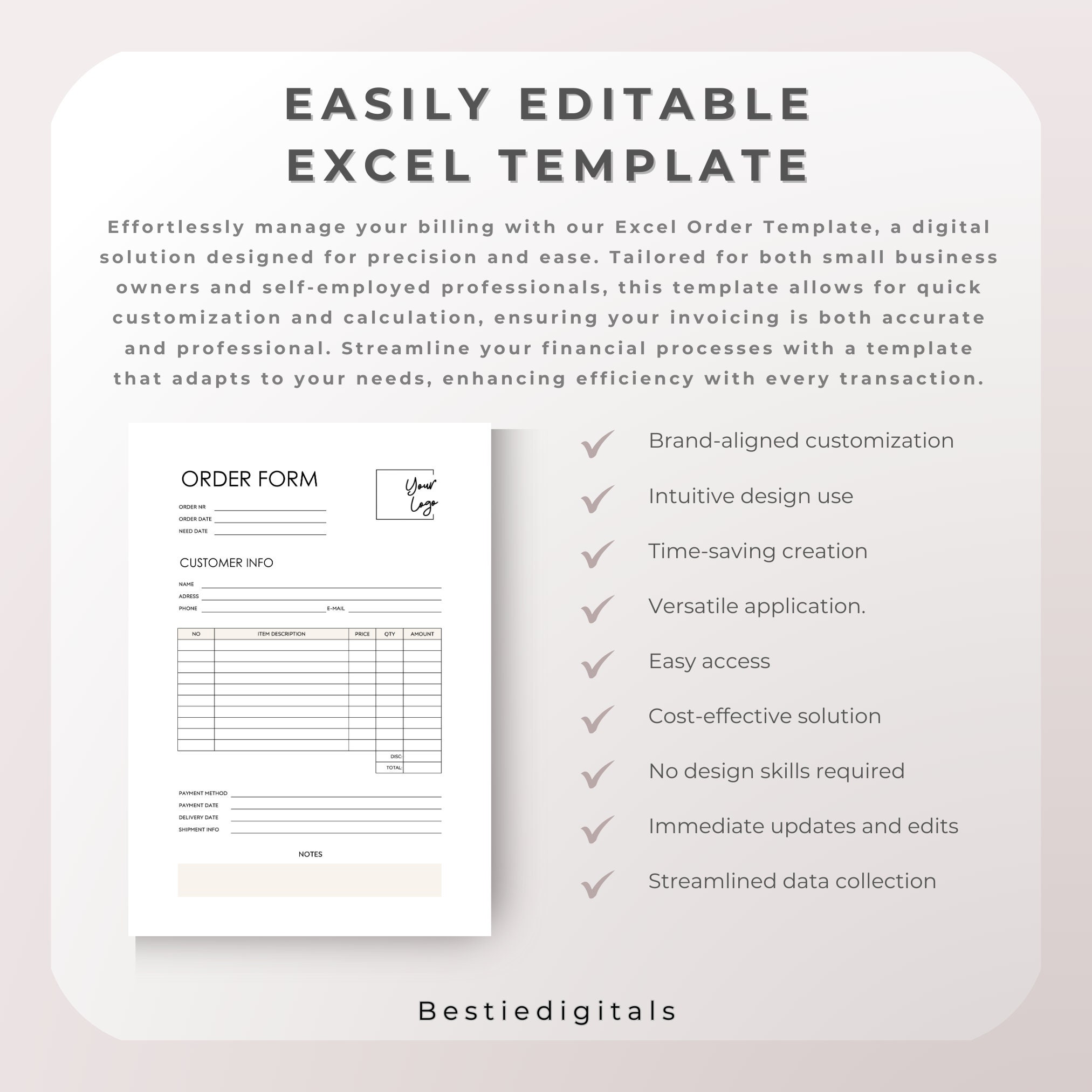 Order Form Template | Modern and Professional Order Form | Microsoft ...