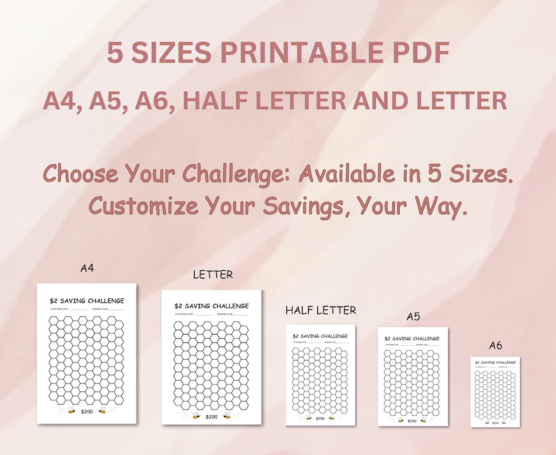 200 USD Saving Challenge Printable: Finance Tracker (PDF) - Etsy
