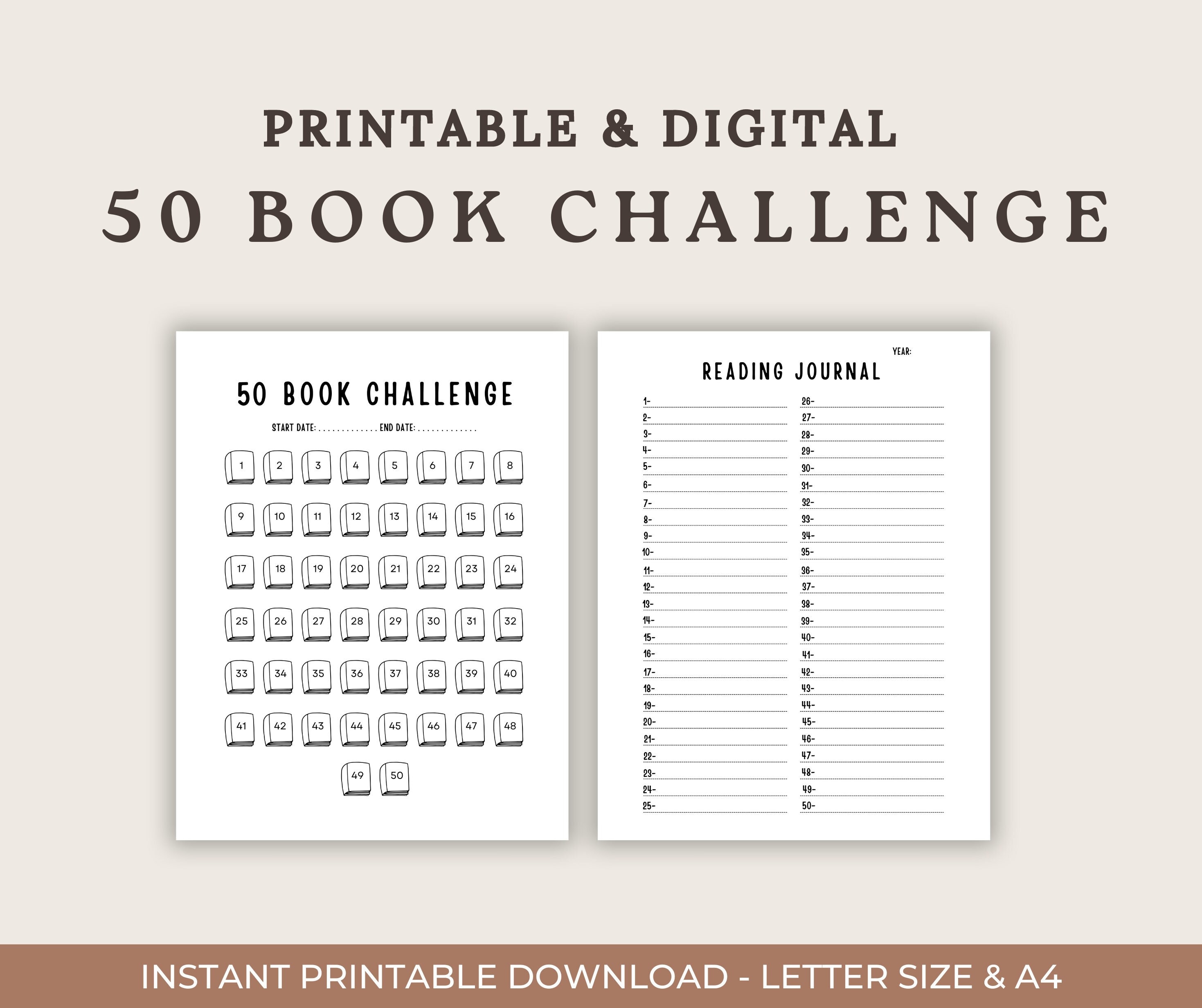 Reading Journal Printable Book Reading Planner Reading Challenge Book ...