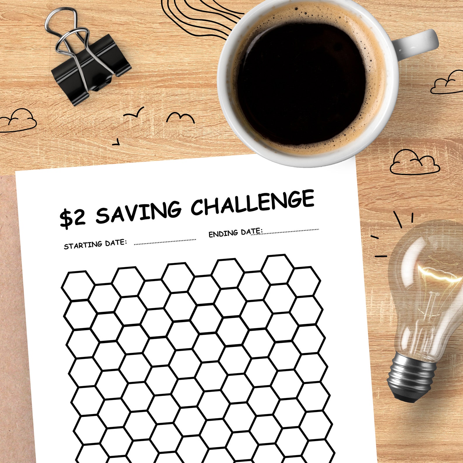 200 USD Savings Challenge: Printable Money Tracker (digital Download ...