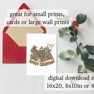 Vintage Howdy Christmas, Cowboy Christmas, Western Christmas Art ...