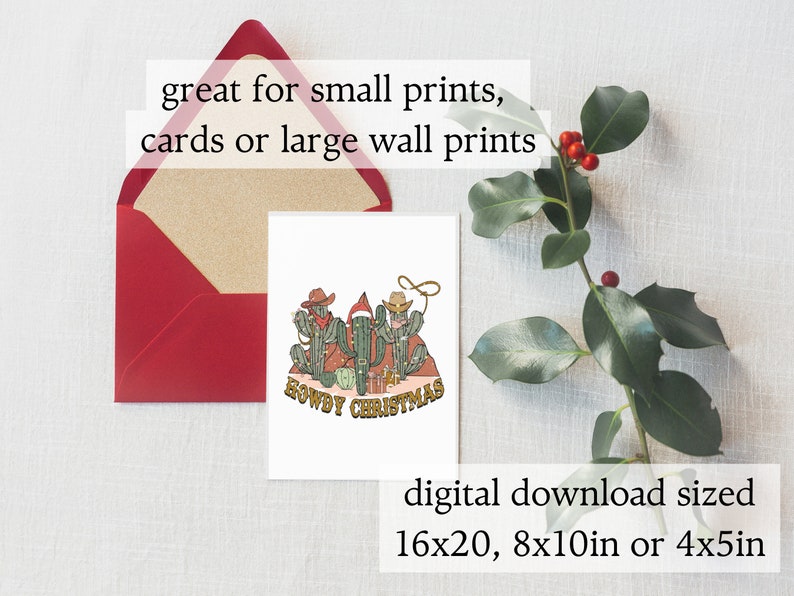 Vintage Howdy Christmas, Cowboy Christmas, Western Christmas Art ...