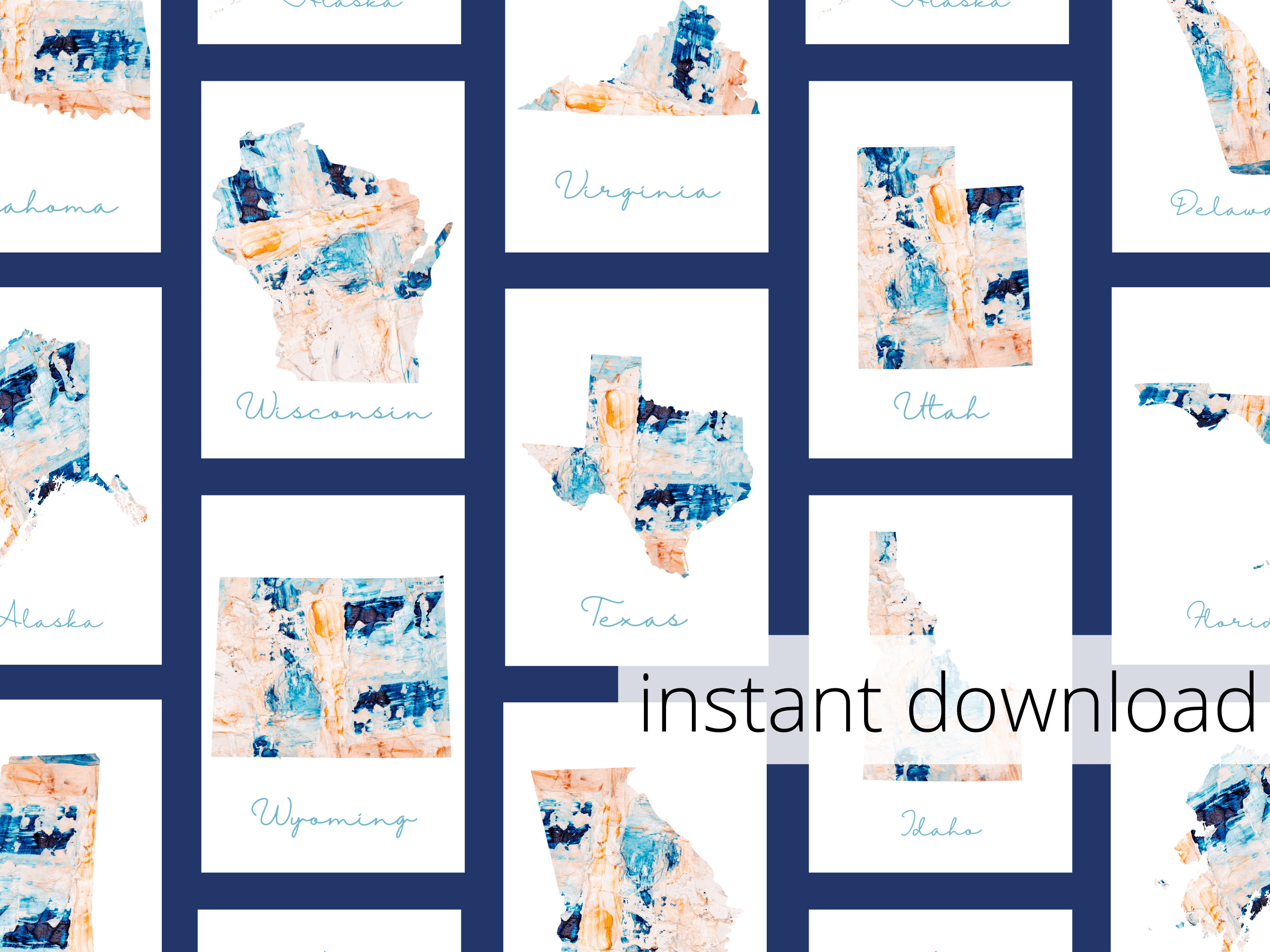 Oklahoma Printable Digital Download Art Print OK State Print Oklahoma ...