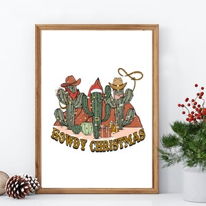 Vintage Howdy Christmas, Cowboy Christmas, Western Christmas Art ...