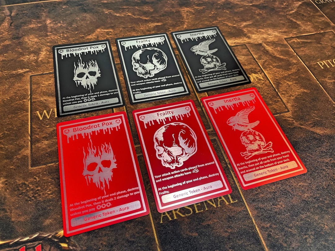 Flesh and Blood Aluminum Outsiders Plague Token Expansion Metal Token ...