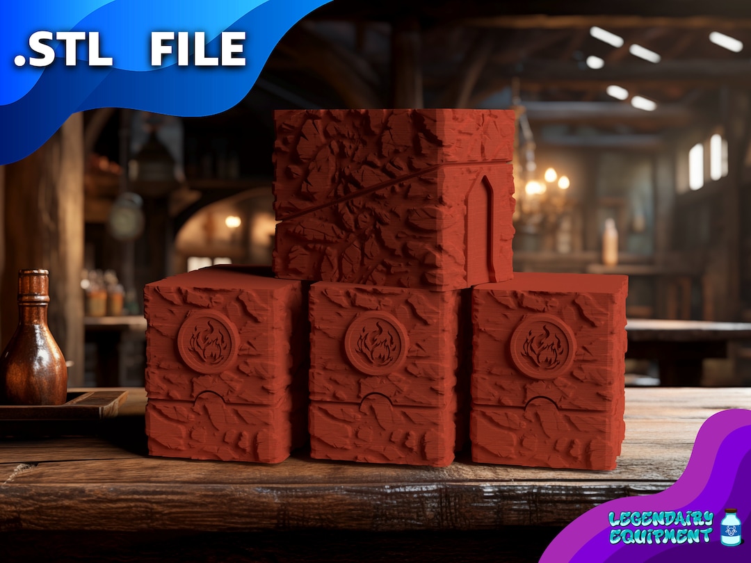 STL Files - Deckbox - Magic the Gathering TCG - Mana - Floating Wall ...