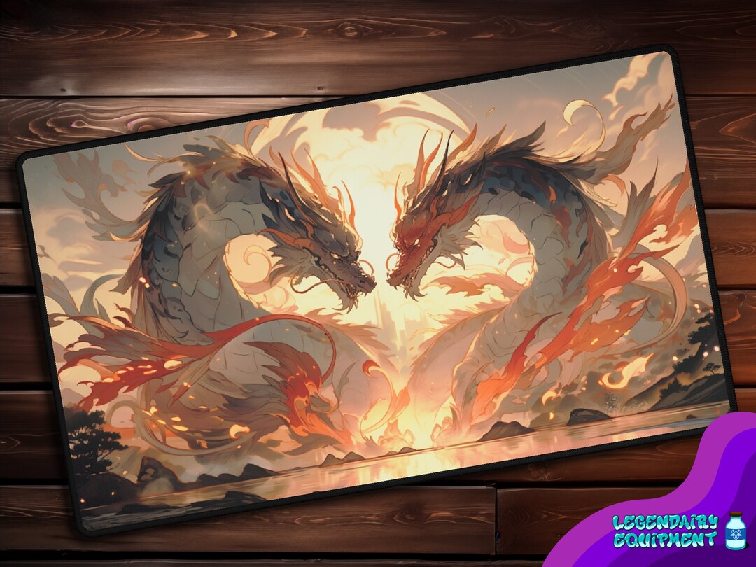 2024 Valentine's Day Dragon Playmat Gaming TCG Playmat Tabletop Game ...