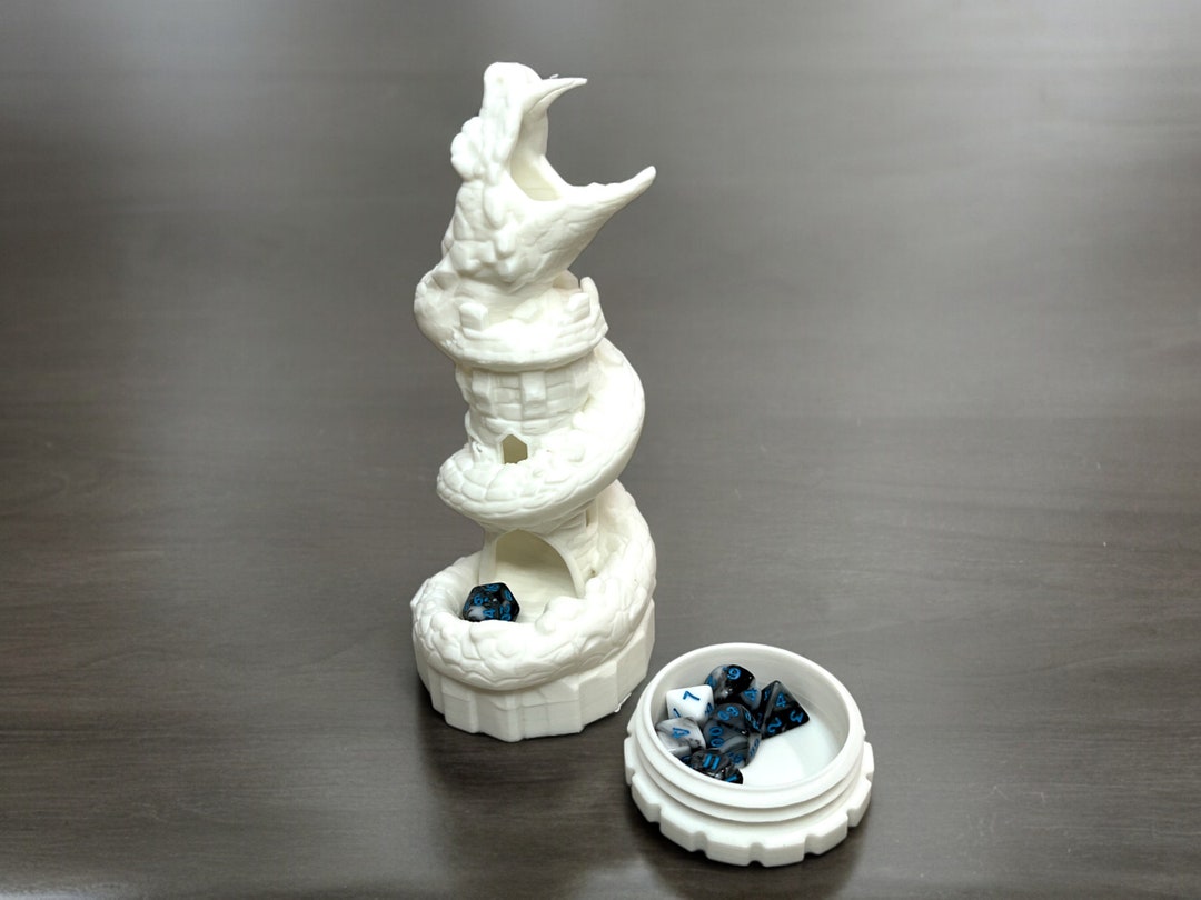 Mini Basilisk Dice Tower and Storage STL Flix 10 Mm Dice Tower D&D Roll ...