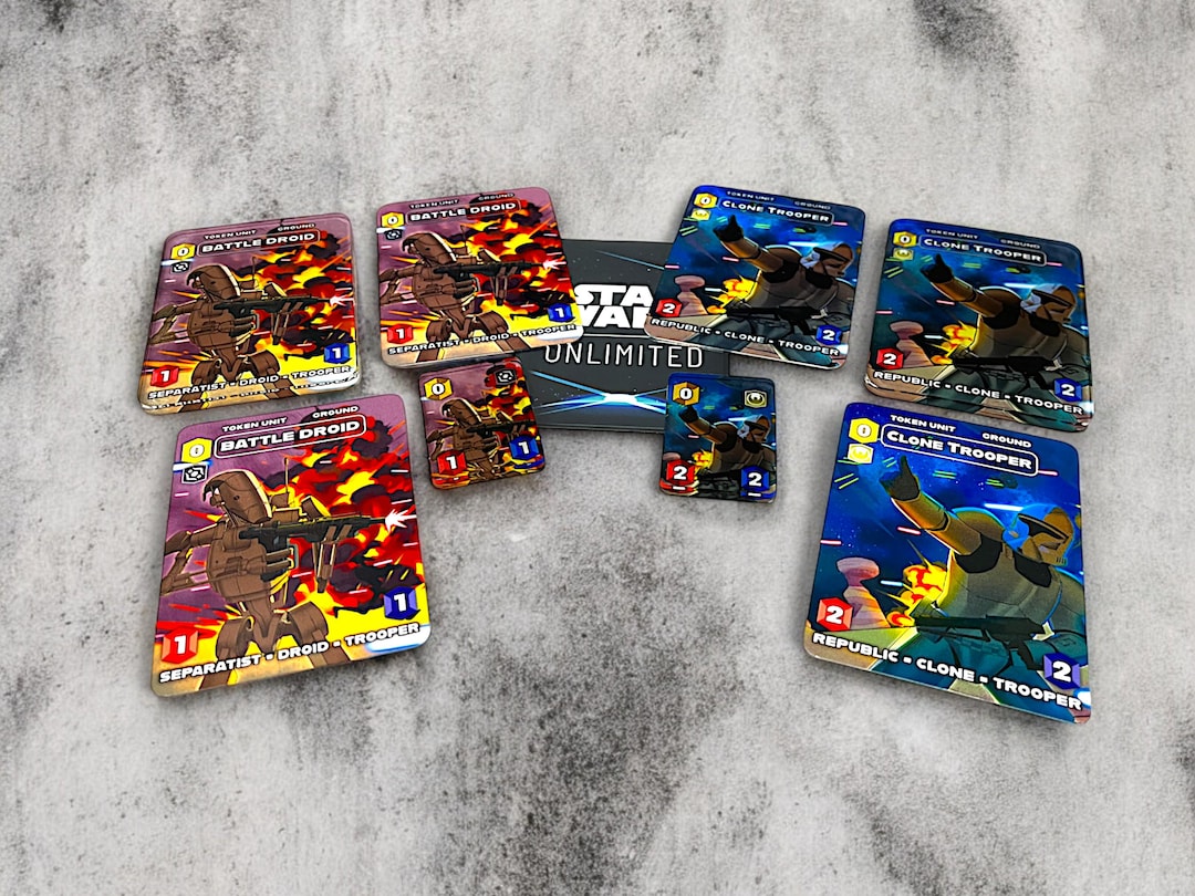 Star Wars Unlimited TCG Tokens: Clone Trooper & Battle Droid - Metal or ...