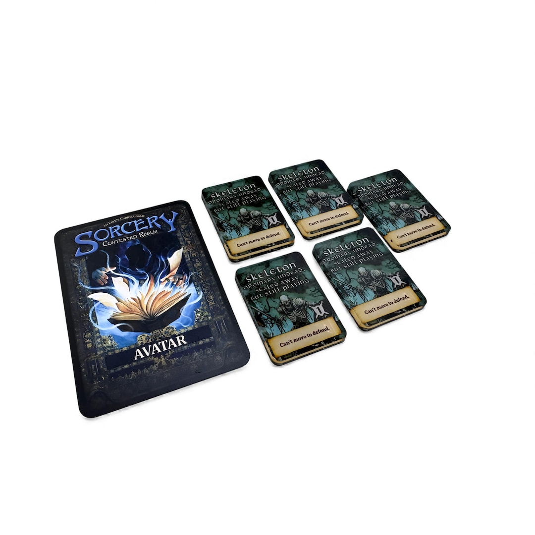 Skeleton Tokens- Qty 5 Mini Card Tokens - Sorcery TCG - Compatible ...