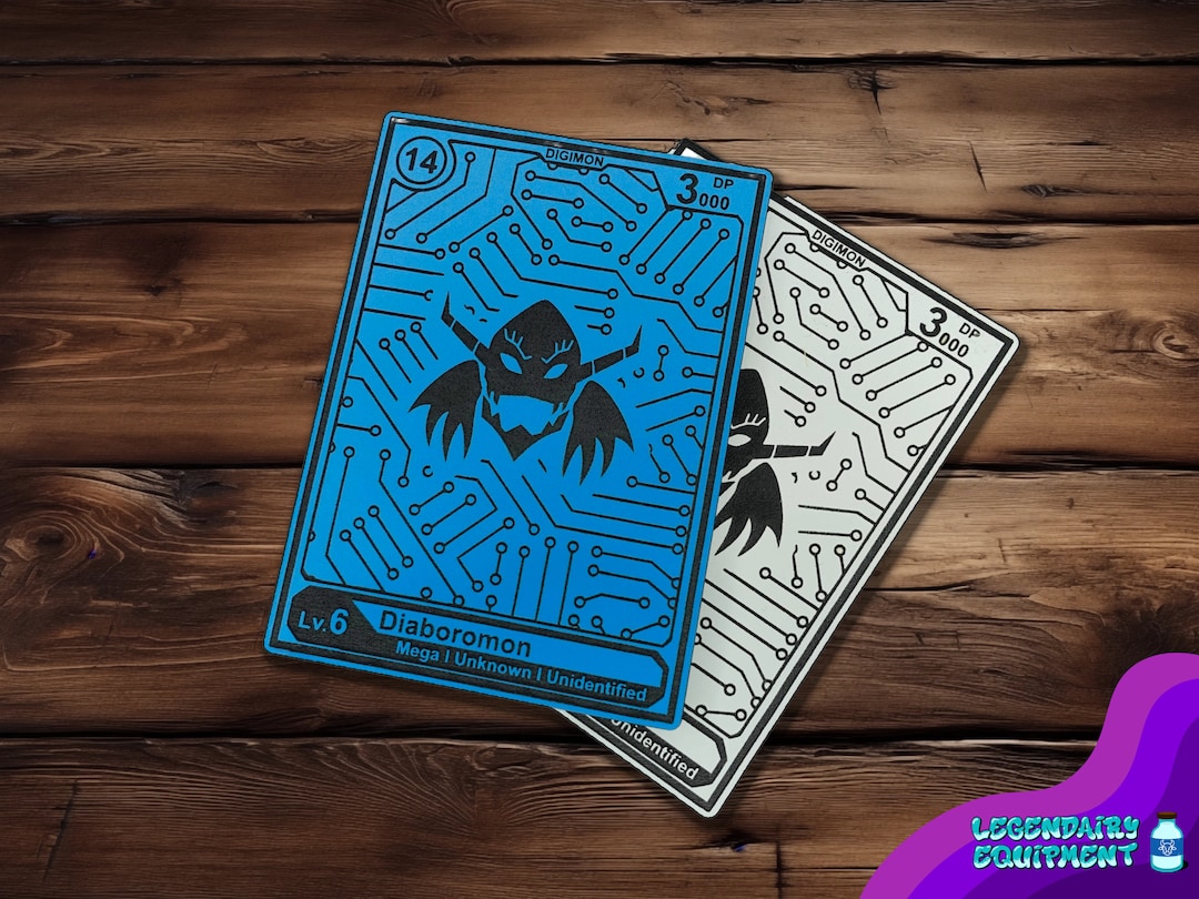 Digimon TCG Diaboromon Acrylic Token - Standard Card Sleeve Sized - Etsy