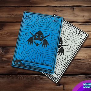 Digimon TCG Diaboromon Acrylic Token - Standard Card Sleeve Sized - Etsy