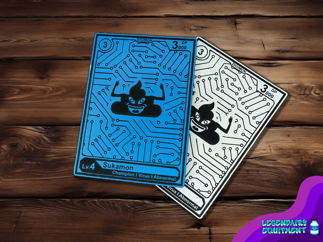 Digimon TCG Sukamon Acrylic Token - Standard Card Sleeve Sized - Etsy